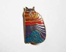 Unique enamel cat pin related items | Etsy