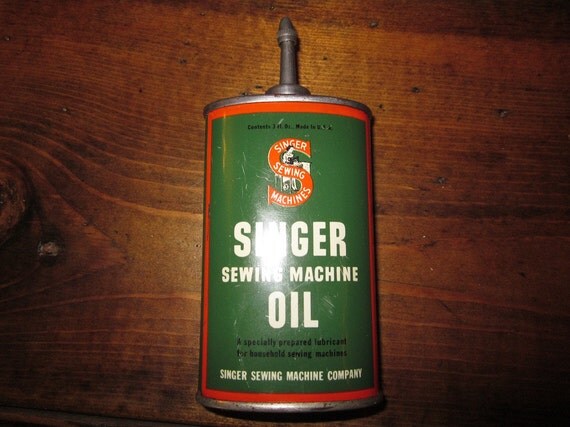Vintage Singer Sewing Machine Oil Tin With lead by ChickenDaddy
