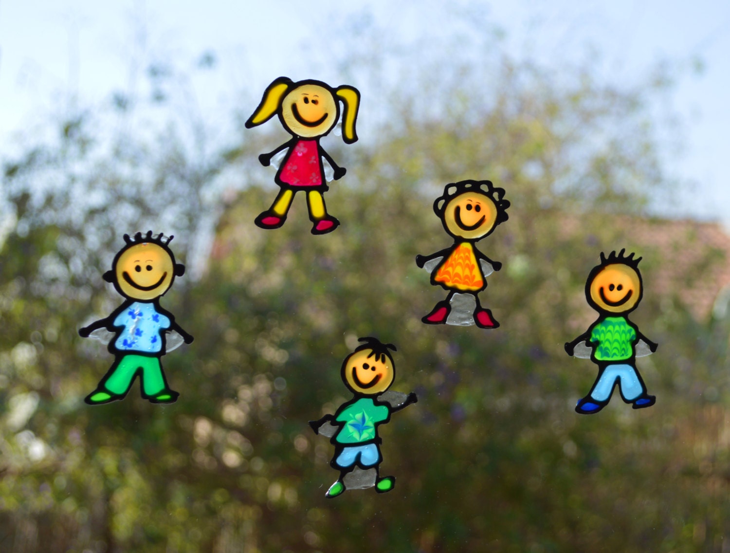 Kids children window decals funny window decoration boys