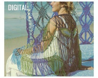 Macrame shawl | Etsy