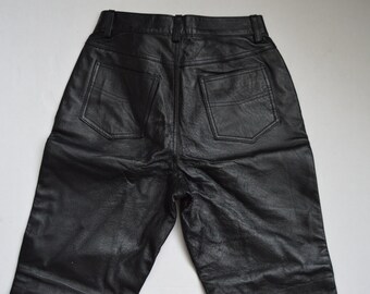 Rocker leather pants | Etsy