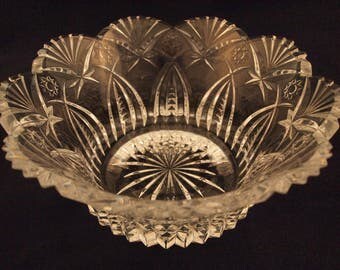 Vintage crystal bowl | Etsy