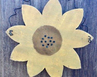 Primitive sunflower | Etsy