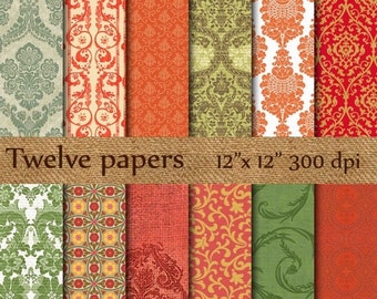 Damask background | Etsy