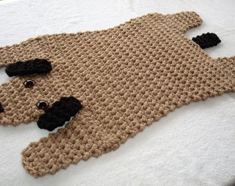 Crochet animal rug | Etsy