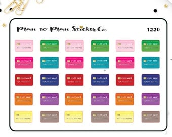 Credit card stickers | Etsy