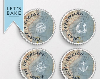 Nautical cake topper | Etsy