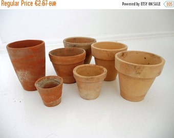 Mini clay pots | Etsy