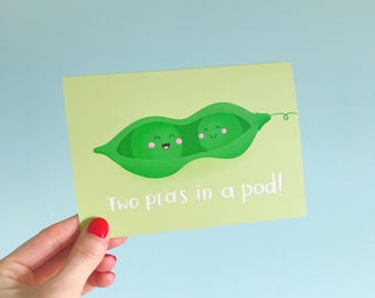 Valentines Day card Two peas in a pod card