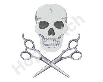 Skull and scissors | Etsy
