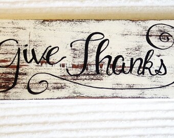 Give thanks sign | Etsy