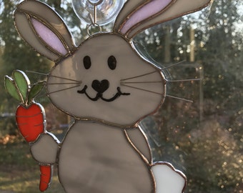 Stained glass rabbit | Etsy