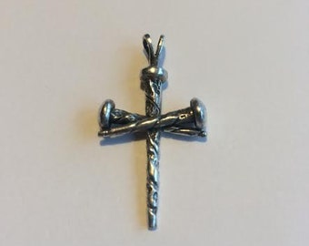 Nail cross necklace | Etsy