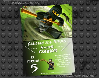Ninjago invitations | Etsy