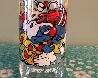 Smurf drinking glass | Etsy