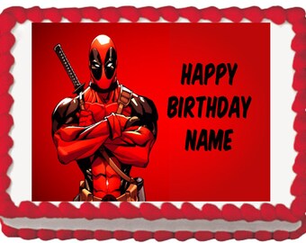 Deadpool cake topper | Etsy