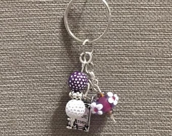 You are my sunshine double key chain with charms