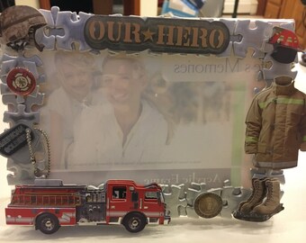 Firefighter frame | Etsy