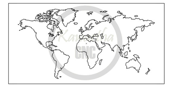 DXF FILE World Map from DXFworld on Etsy Studio
