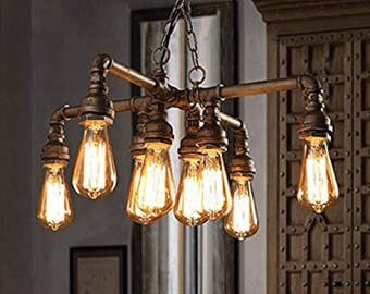 Pipe chandelier | Etsy