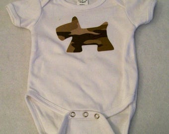 Scottie dog applique | Etsy