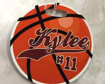 Basketball name tag | Etsy