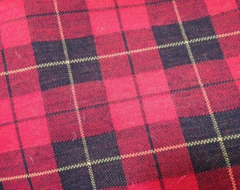 Plaid wool fabric | Etsy