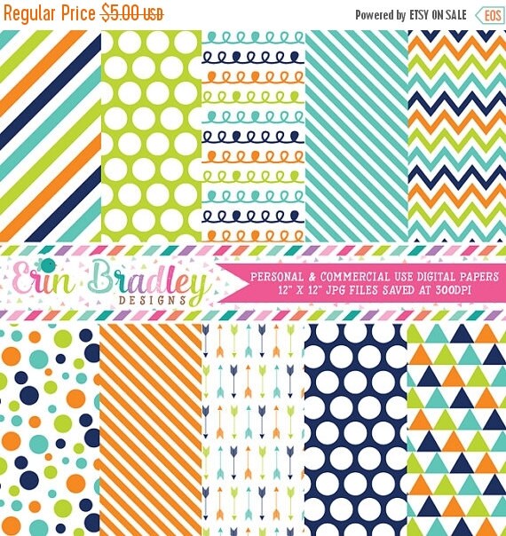 70% OFF SALE Commercial Use Digital Paper by ErinBradleyDesigns