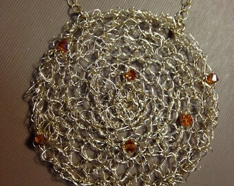 Wire mesh necklace | Etsy