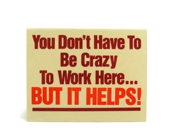 Funny desk sign | Etsy