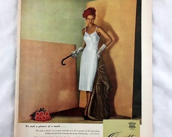 Vintage lingerie ad | Etsy