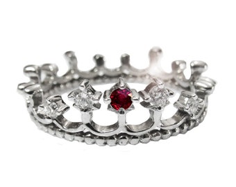 Unique ruby ring | Etsy