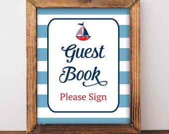 Nautical guest book | Etsy