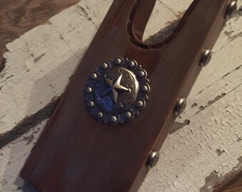 Large Rustic Red Bootjack with Concho