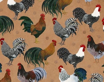 Chicken fabric | Etsy