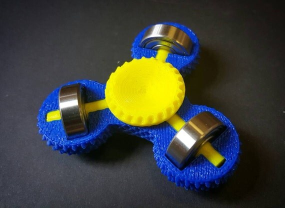 3D Printed Tri-Side Spinner EDC Fidget Toy Many by 3DCentral