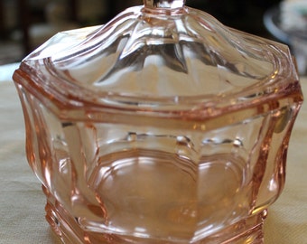 Vintage pink glass | Etsy