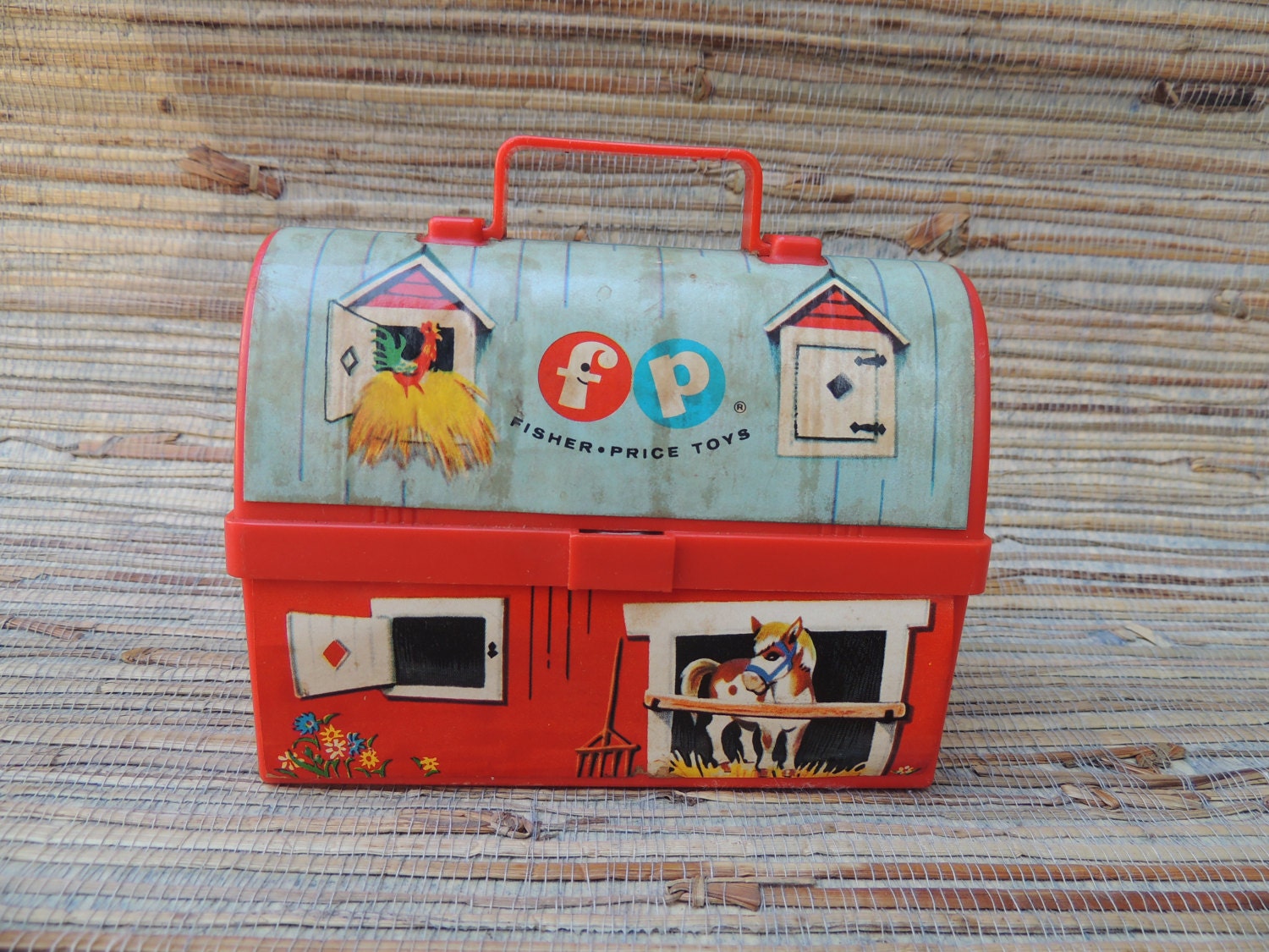 Vintage Fisher Price Toys Barn Lunch Box 1960s