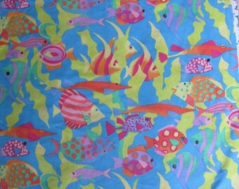 Tropical fish fabric | Etsy