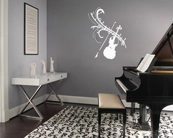 Unique violin decal related items | Etsy