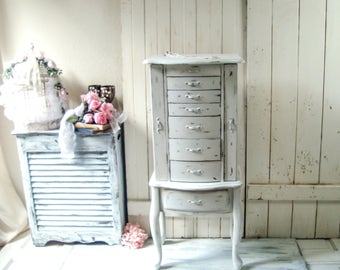 White distressed box | Etsy