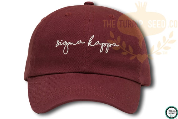 Sigma Kappa Handwriting Script Sorority Baseball Cap Custom