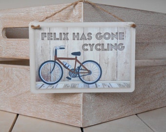 Busy Reading: Personalised Hanging Custom-Made Door Plaque in