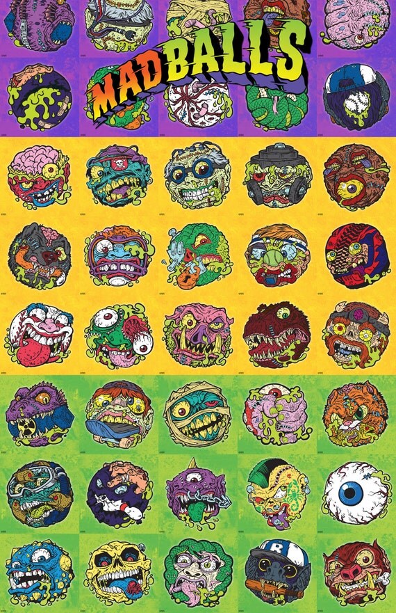 Items similar to Madballs Art Print (11 x 17) on Etsy