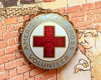 WWII Vintage 40s 50s AMERICAN RED Cross Volunteer Nurse