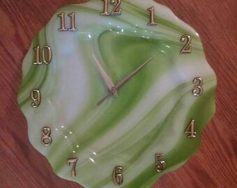 Stained glass clock | Etsy