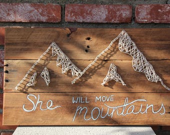 Mountain string art | Etsy