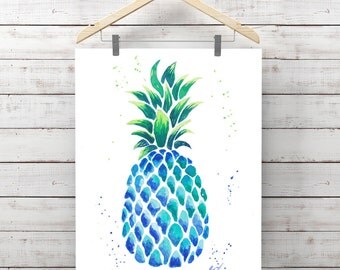 Blue pineapple | Etsy