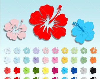 Hibiscus clipart | Etsy