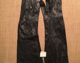 Leather opera gloves | Etsy